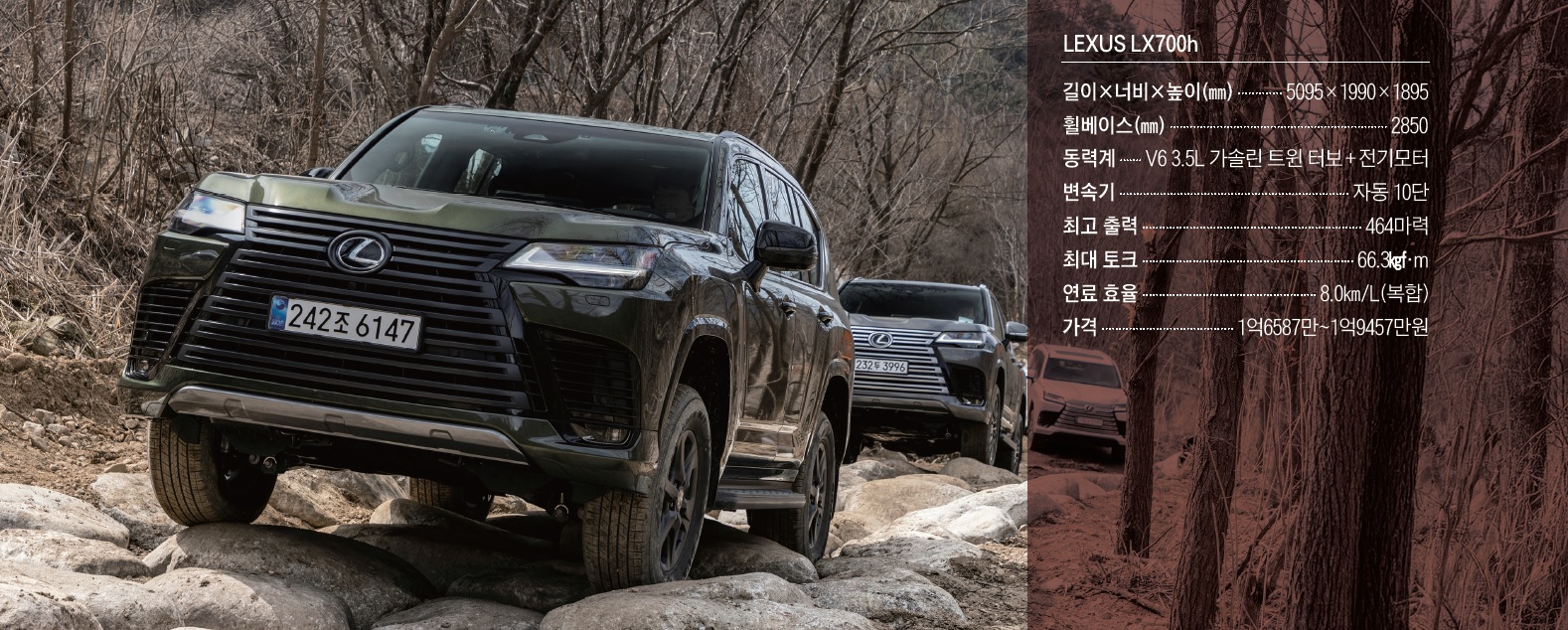 [시승기] 렉서스 LX700h 2억원 육박 정통 오프로드 SUV…거친 길도 거침없다